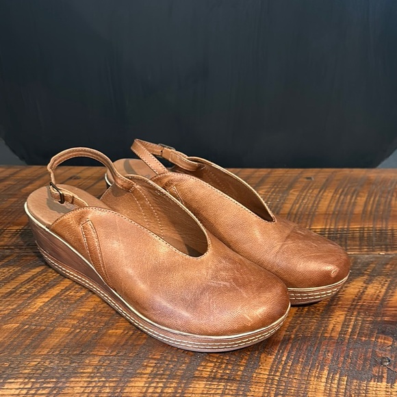 Antelope | Shoes | Antelope Brown Leather Wedge Shoes | Poshmark